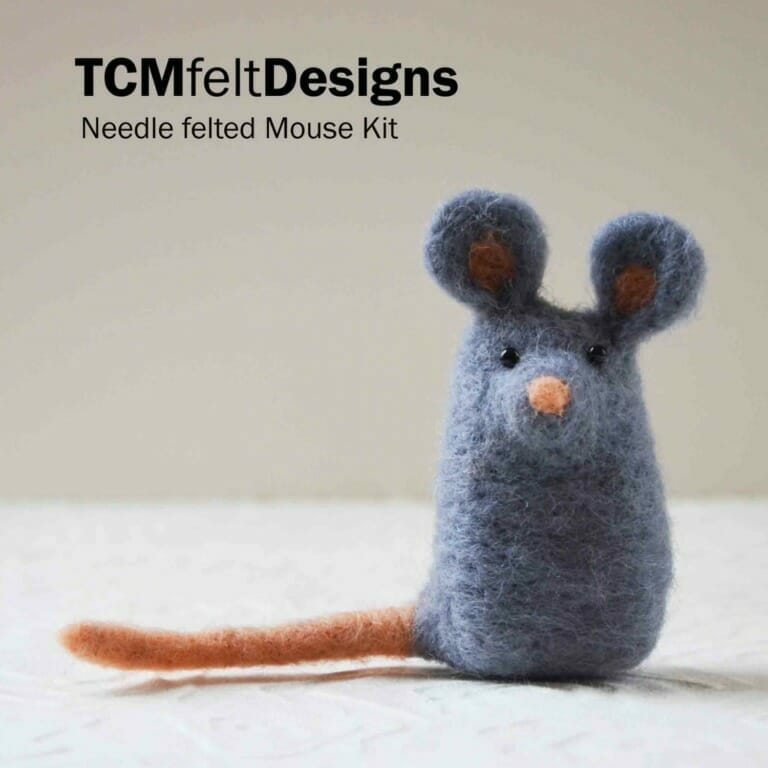 Needle Felted Mouse - Complete Kit - Fibrecraft Needle Felted Mouse - Complete Kit - Fibrecraft